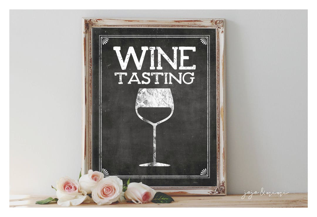 INSTANT 'WINE TASTING' Printable 8x10 and 11x14 Chalkboard Wedding or ...