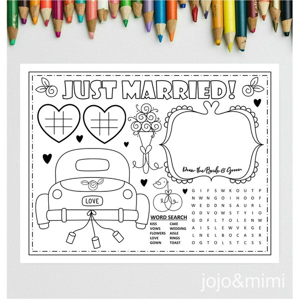 Wedding Day Word Search - Etsy