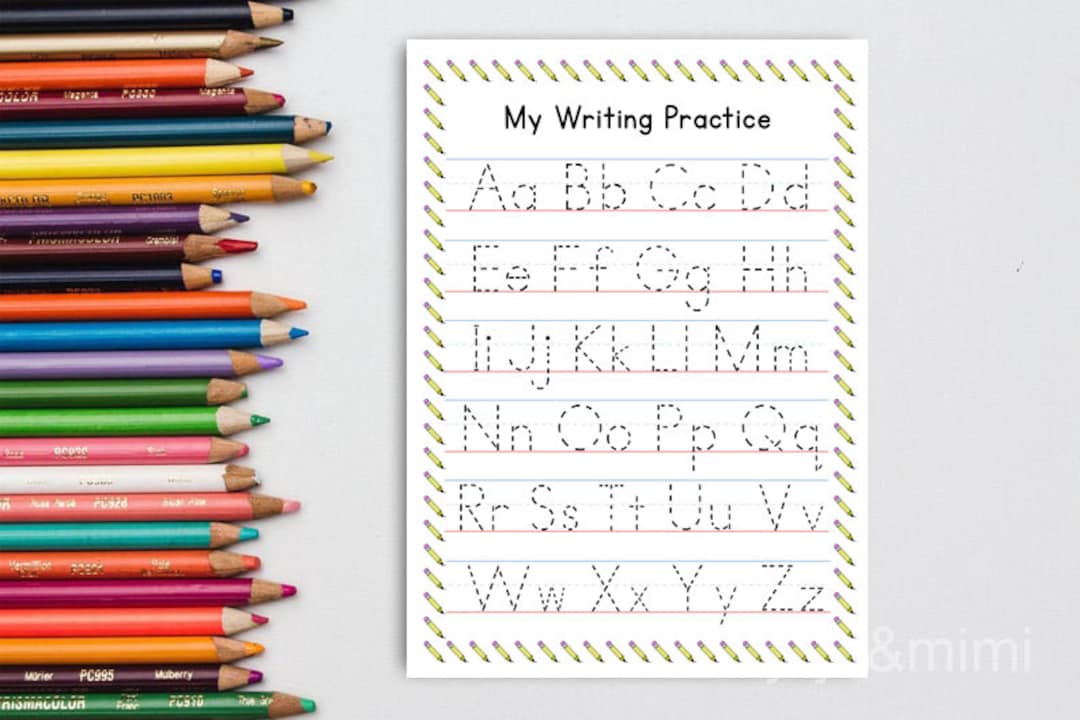 Handwriting A-Z and 123 Practice Worksheets Printable Alphabet and ...
