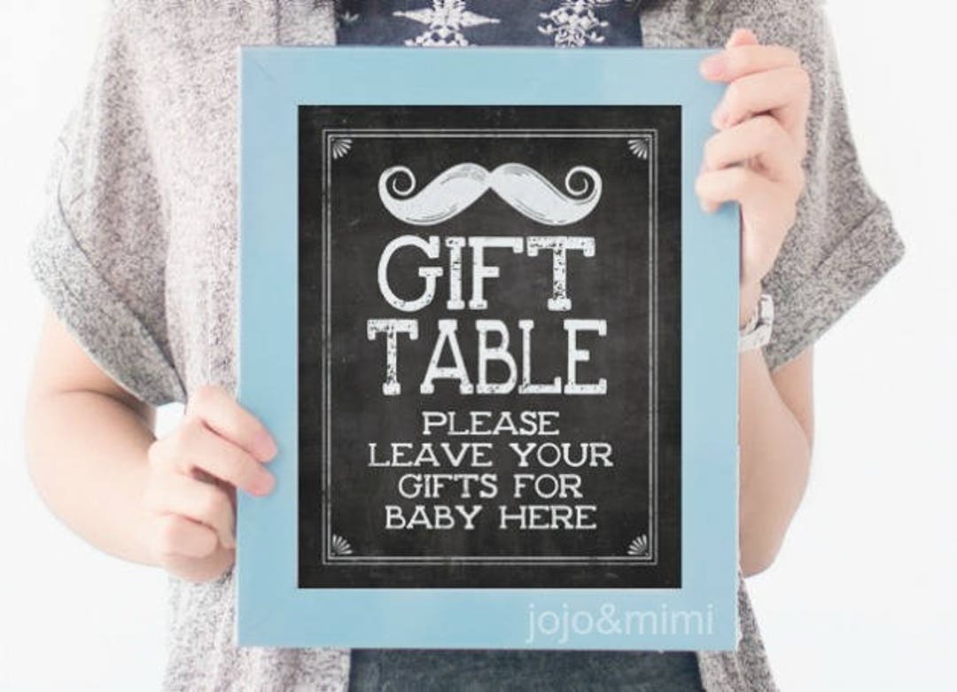 Instant 'GIFT TABLE' Please Leave Gifts for Baby Here Printable 8x10 ...