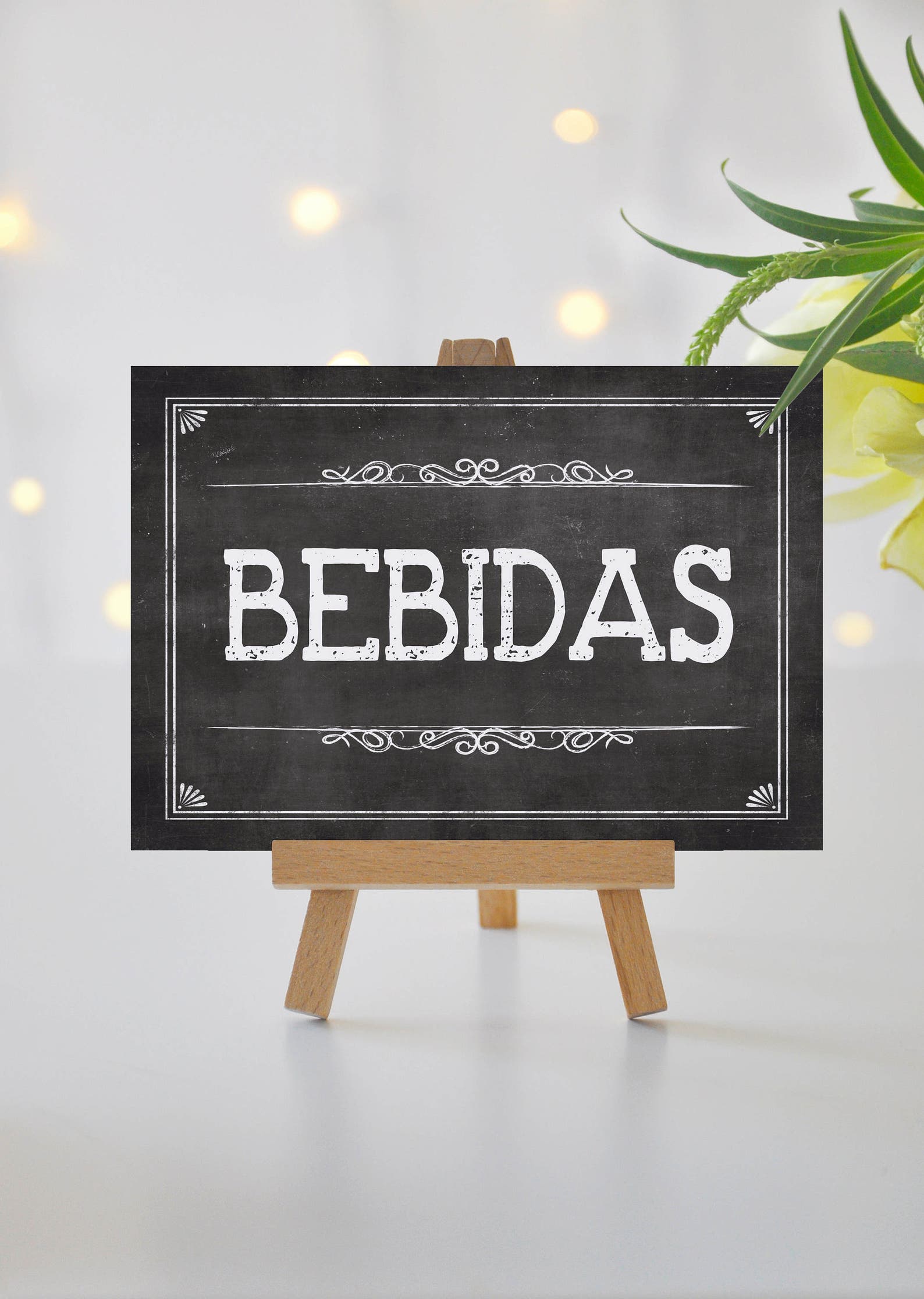 Instant 'BEBIDAS' Printable Sign Chalkboard Printable Party Mexican ...