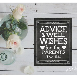 Instant 'advice and Well Wishes for the Parents to Be' Printable 8x10 ...