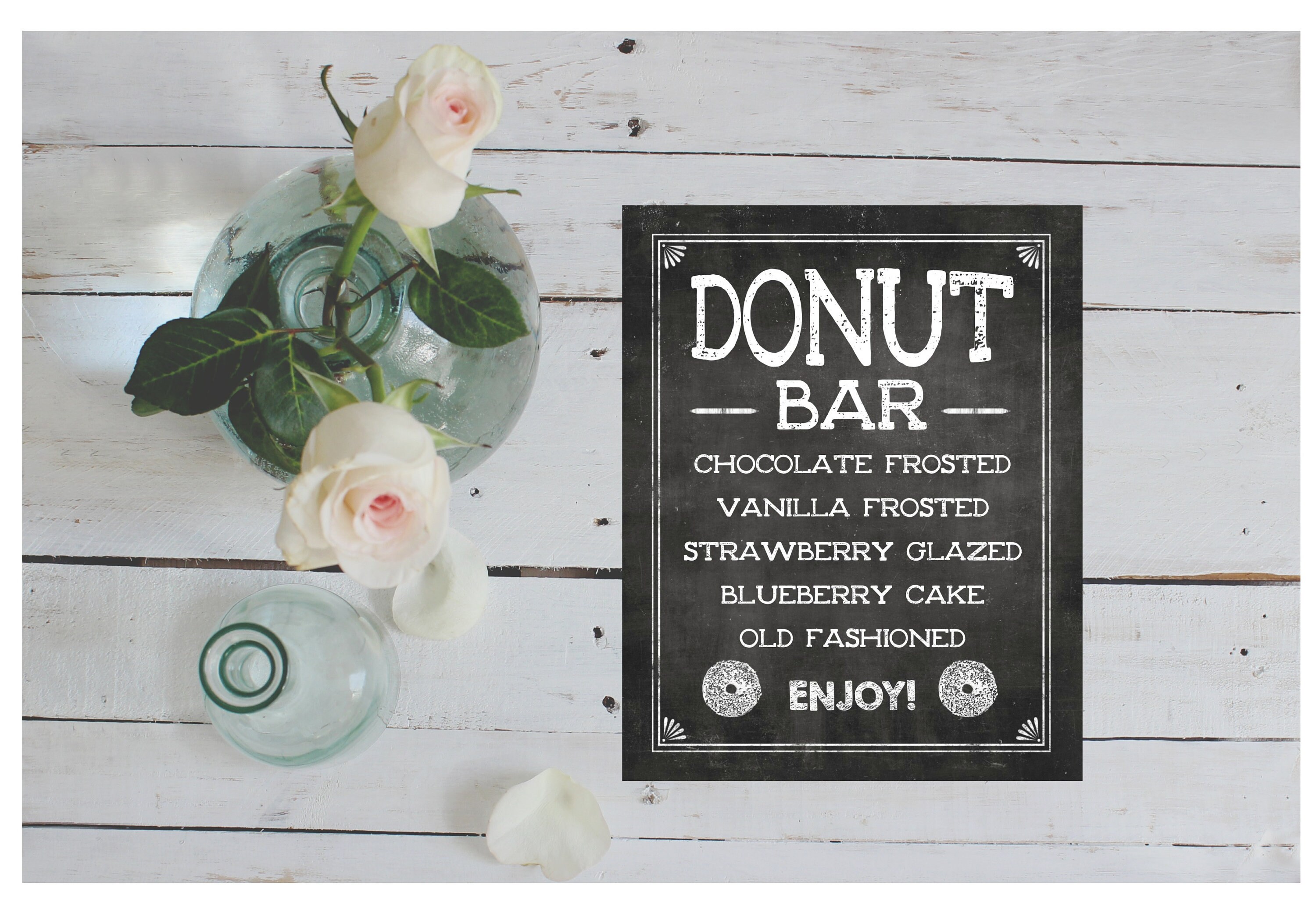 Custom 'DONUT BAR' Printable Sign Chalkboard Printable | Etsy Canada