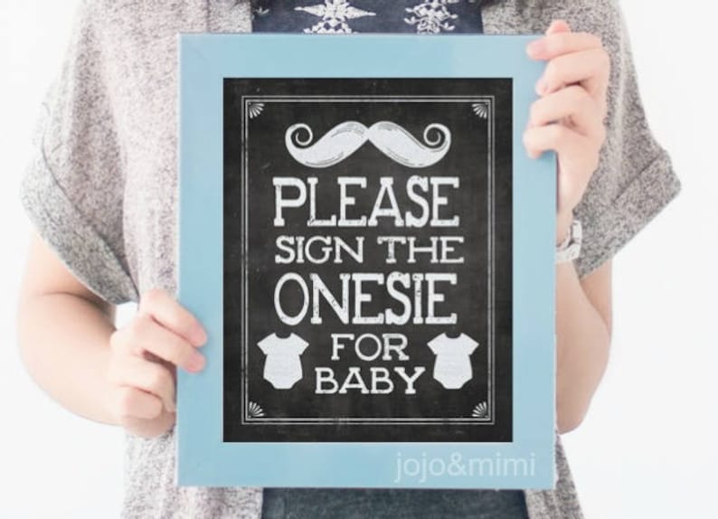 Instant 'please SIGN the ONESIE for Baby' Printable 8x10 Sign Baby ...