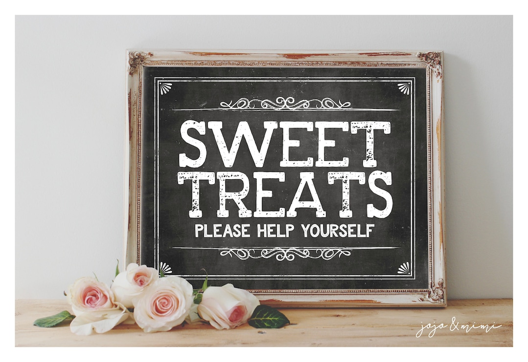 Instant 'SWEET TREATS Please Help Yourself' Printable 8x10, 11x14 Sign ...