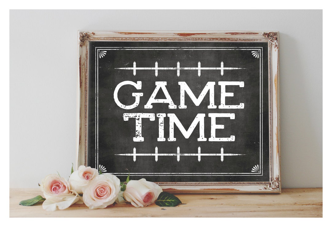 Instant 'GAME TIME' Printable Sports Theme Football Party Game Day ...