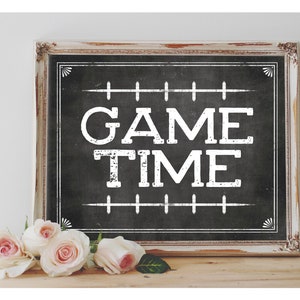 Instant 'GAME TIME' Printable Sports Theme Football Party Game Day ...
