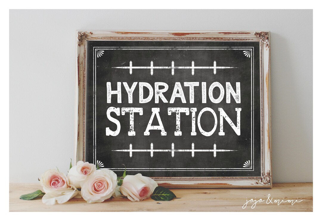 Instant 'HYDRATION STATION' Printable Football Drink Table Chalkboard ...