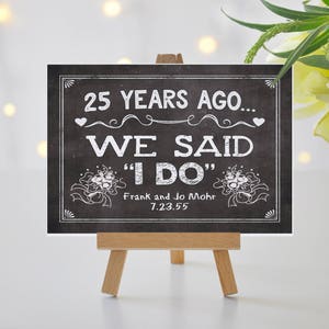 PERSONALIZED 'years Ago We Said I Do' Printable Anniversary Name and ...