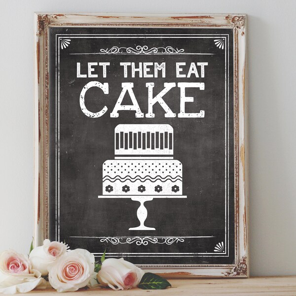 Let Them Eat Cake Sign - Etsy