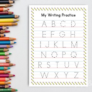 Handwriting A-Z and 123 Practice Worksheets Printable Alphabet and ...