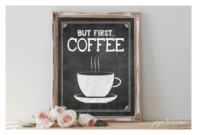 Instant 'but First, COFFEE' Printable Coffee Bar Sign Wedding OR Event ...