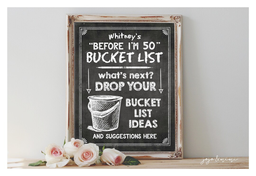 Personalized 'before I'm' Bucket List Printable 8x10, 11X14 Birthday ...