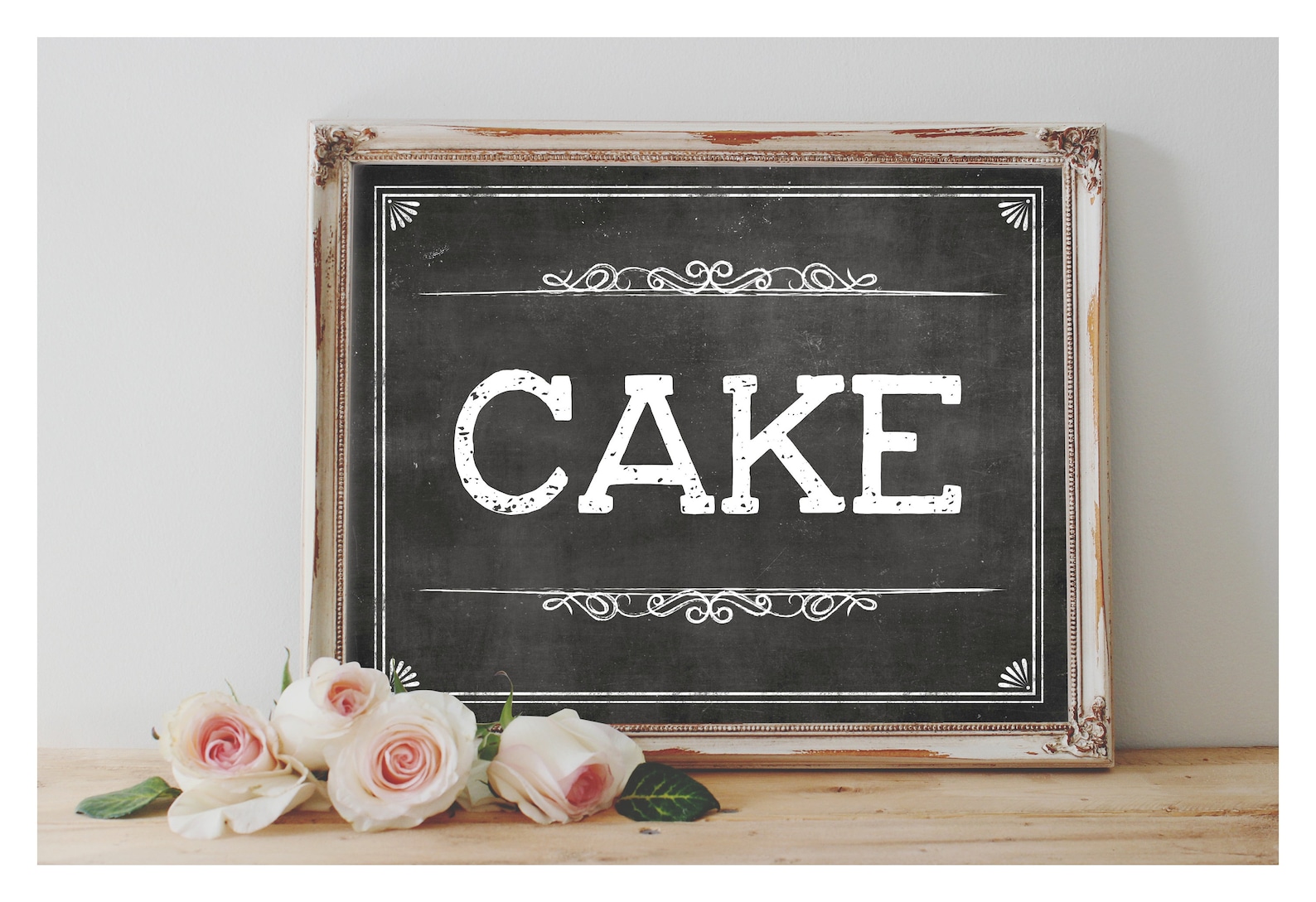 Instant 'CAKE' Printable Sign Chalkboard Printable | Etsy