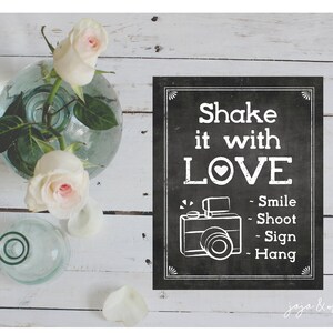 INSTANT 'shake It With Love' Photo Guestbook Printable Chalkboard ...