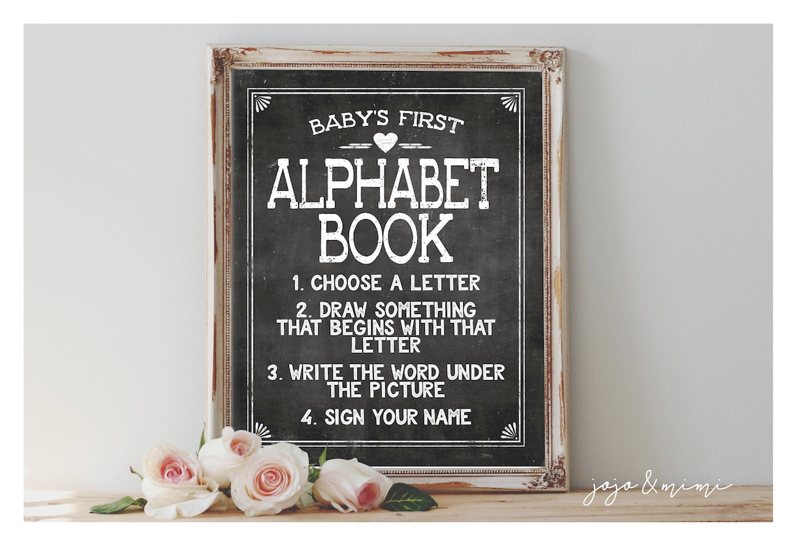 ABC Baby Book 'baby's First Alphabet Book' | Etsy