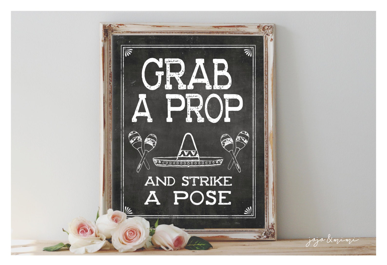 Instant 'GRAB A PROP and Strike a Pose' Printable Fiesta Sign ...