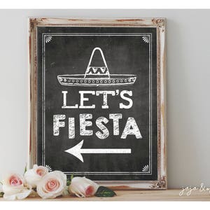 INSTANT 'let's FIESTA' Printable Direction Sign Left and Right ...