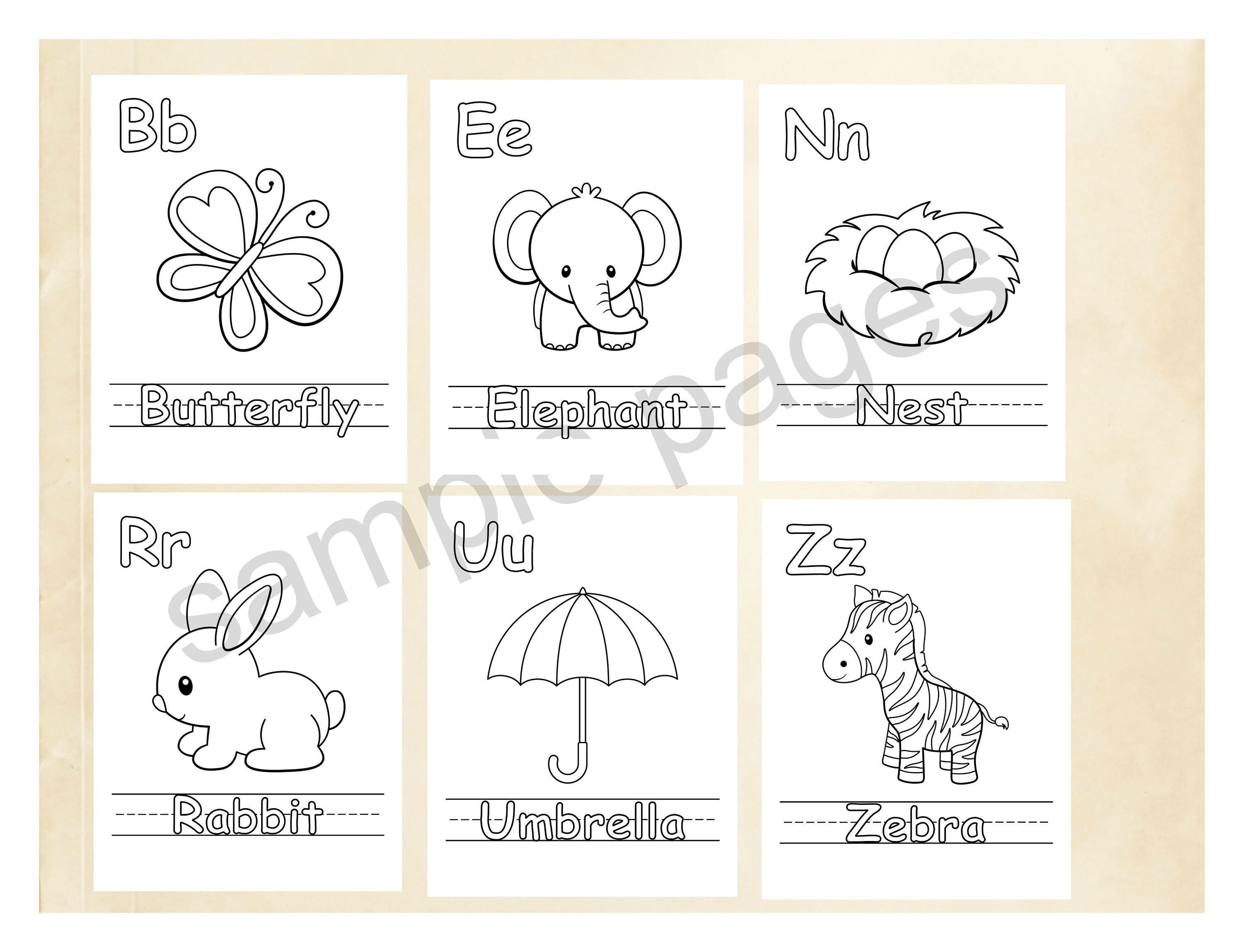 Instant 'ABC Book' Printable Coloring Sheets Alphabet Book With ...