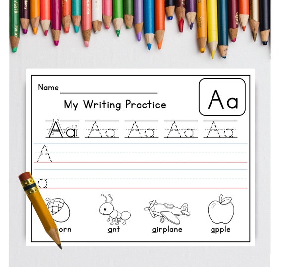Handwriting Practice Letters Aa-zz Worksheets Printable - Etsy
