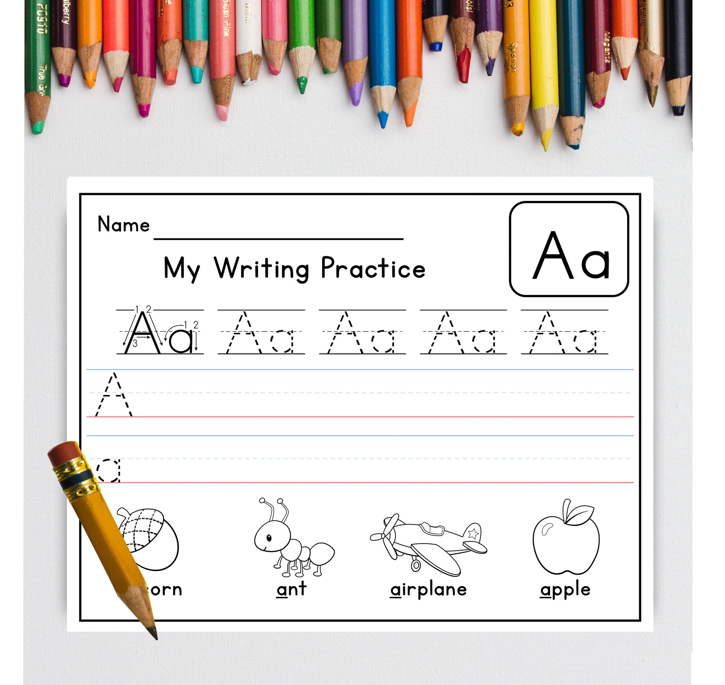 Handwriting Practice Letters Aa-zz Worksheets Printable - Etsy