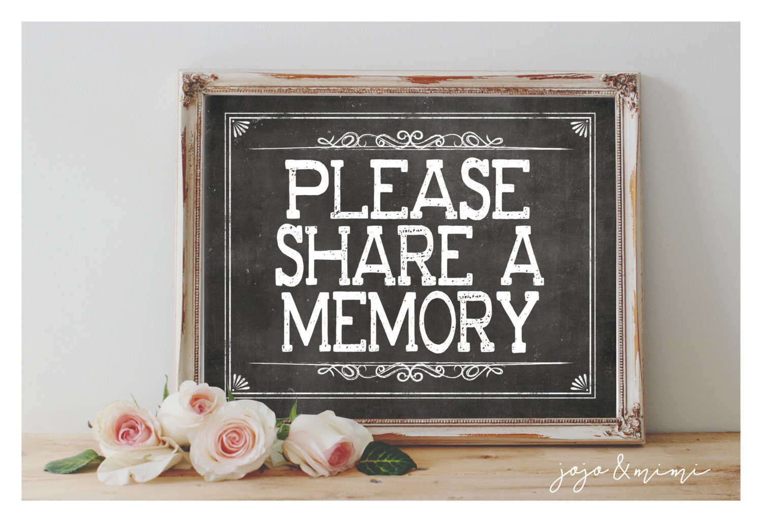 Instant 'Please share a memory' Printable Sign Memory | Etsy