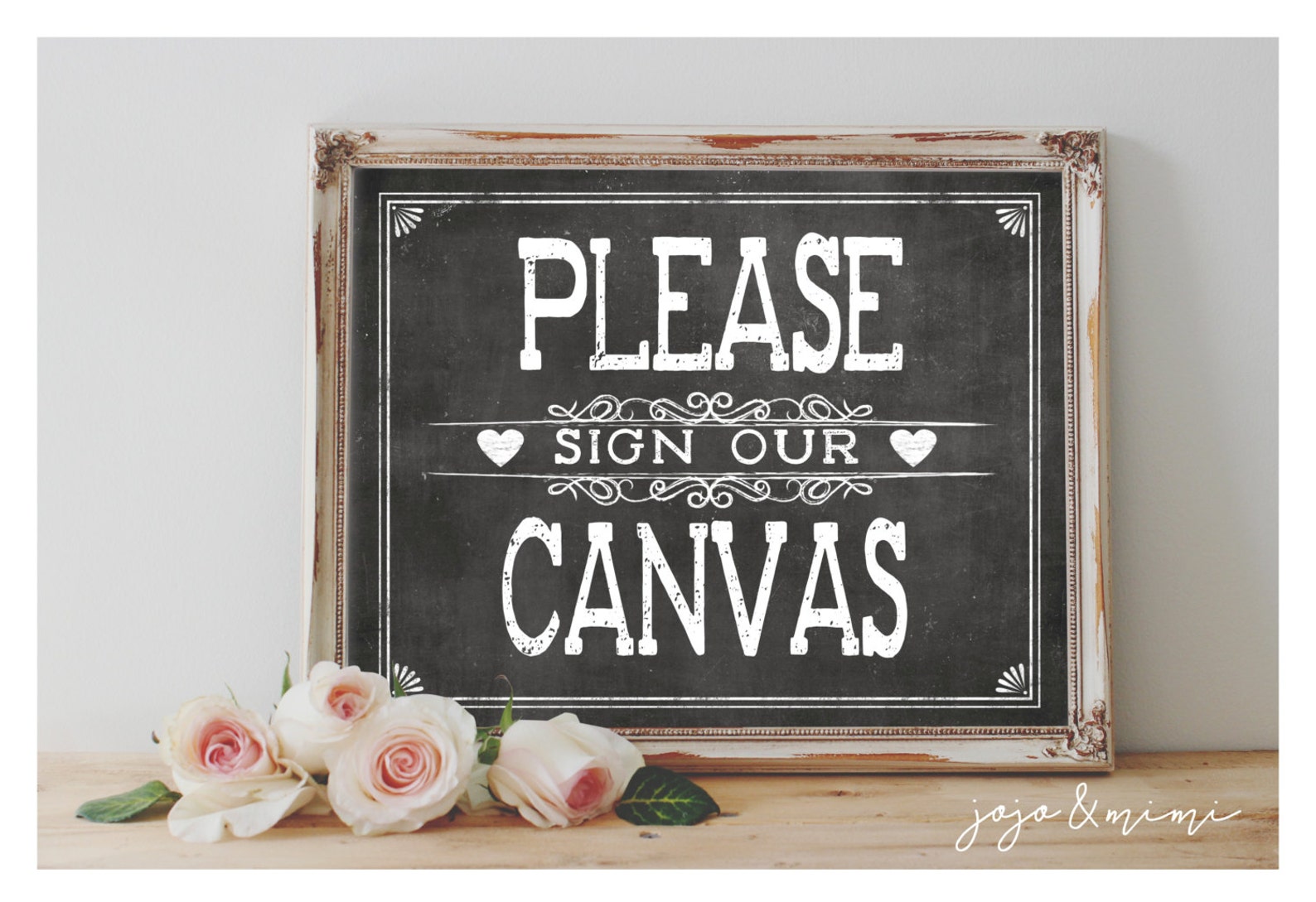 Instant 'please Sign Our Canvas' Printable Wedding Party OR Event ...