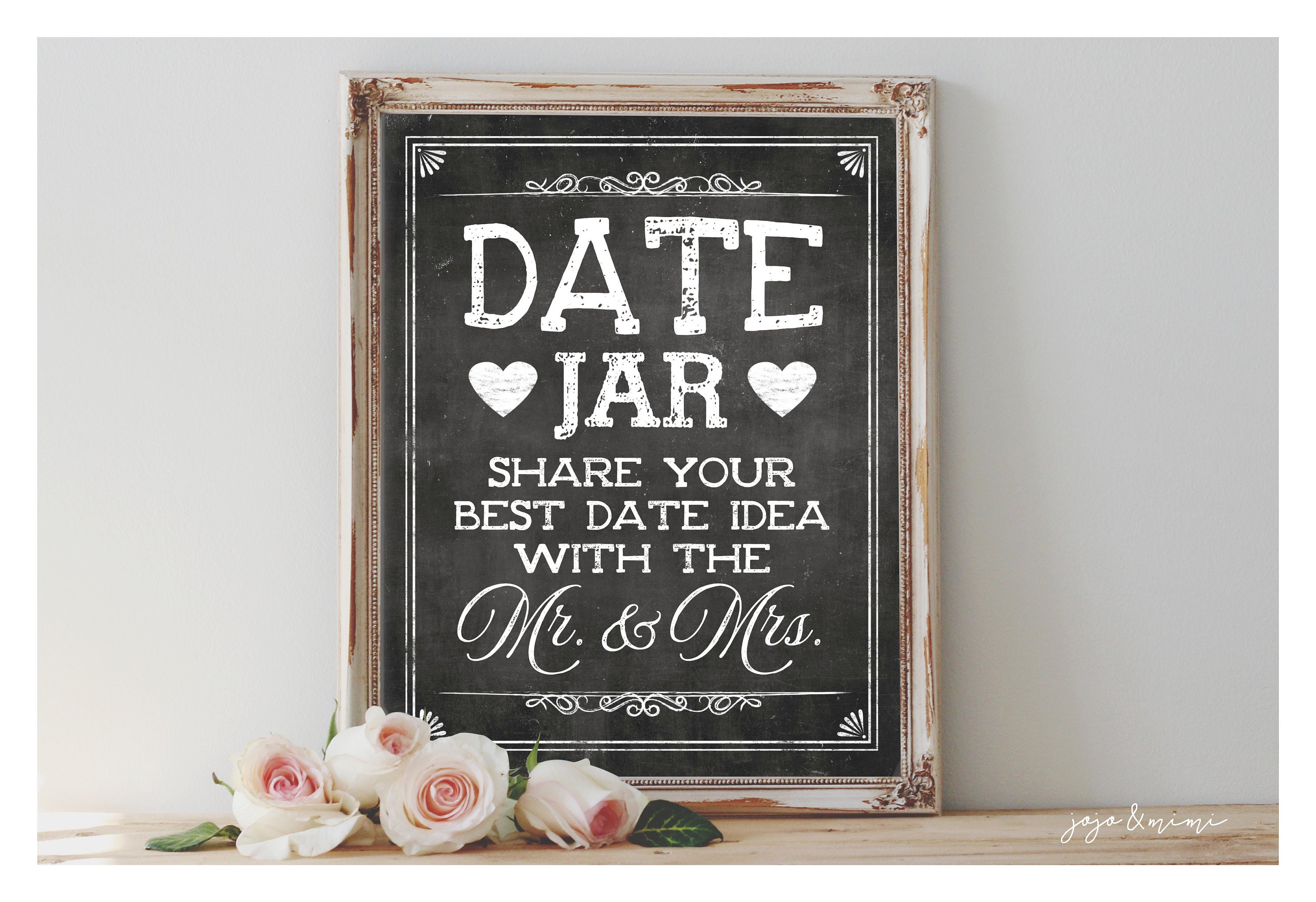 Instant 'DATE JAR Share Your Best Date Idea With the Mr. & - Etsy Australia