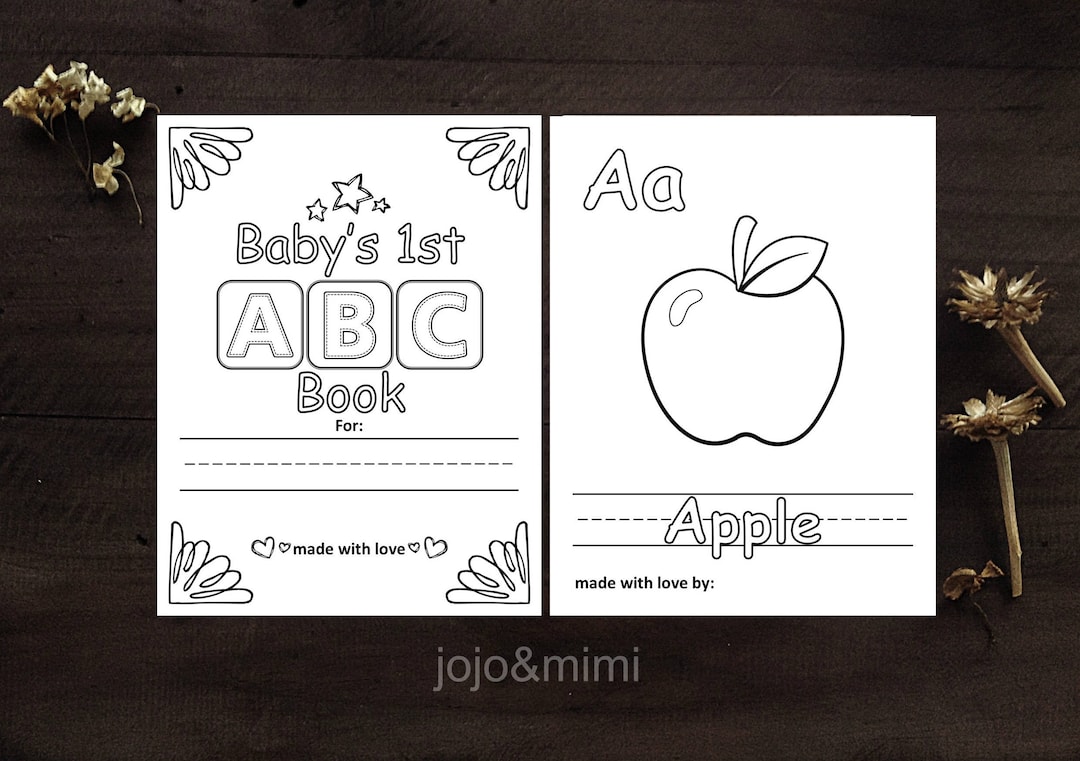 Instant 'baby's First Alphabet Book' Printable Coloring Sheets Alphabet ...