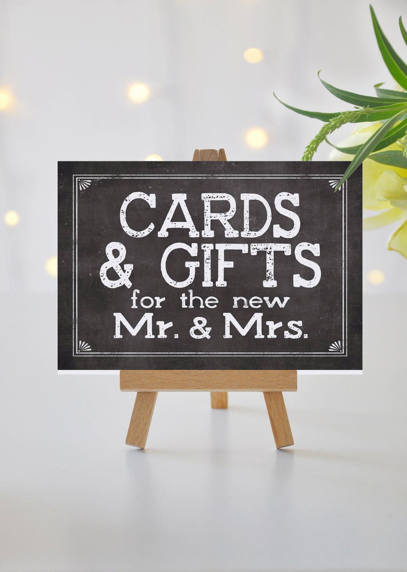 Instant 'CARDS AND GIFTS for the New Mr. & Mrs.' | Etsy