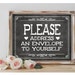 Instant 'please Address an Envelope to Yourself' Printable Event Sign ...