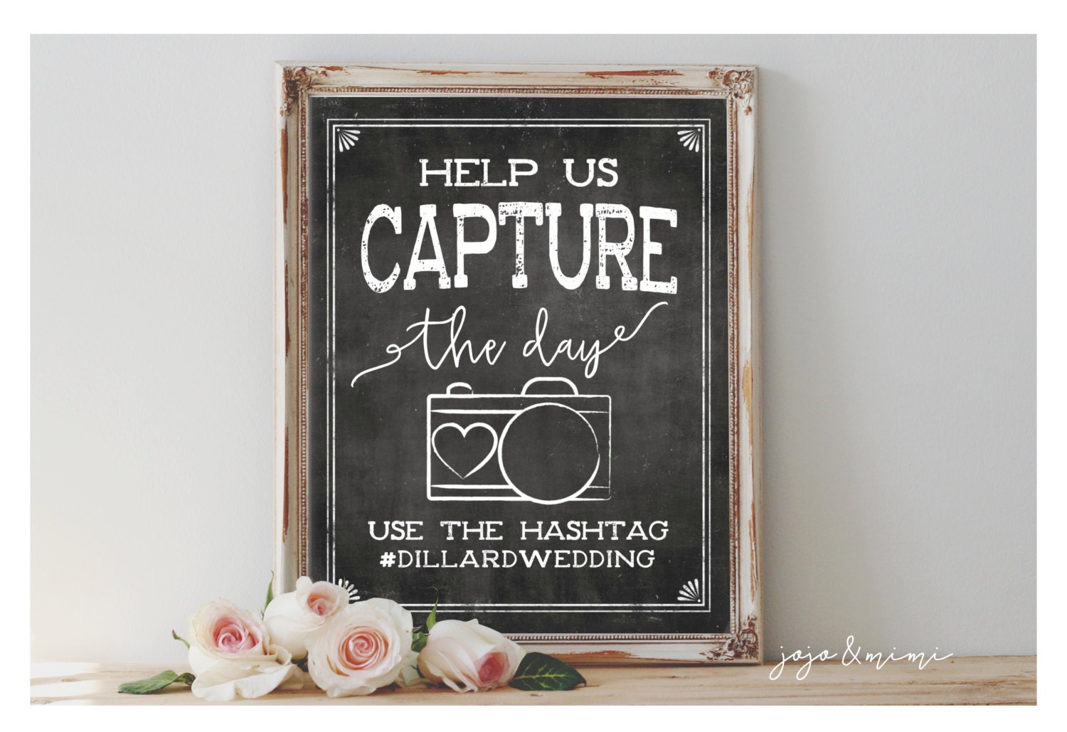 Personalized 'help Us Capture the Day Use the Hashtag' - Etsy