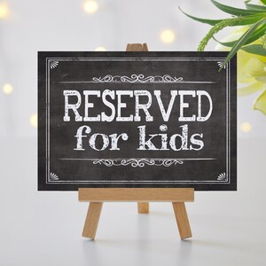 Instant 'RESERVED FOR KIDS' Printable 8x10, 11X14 Wedding Party or ...