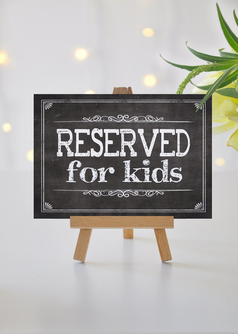 Instant 'RESERVED FOR KIDS' Printable 8x10 11X14 | Etsy