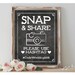 Personalized 'snap and Share' Printable Hashtag 8x10 OR 11x14 Sign ...