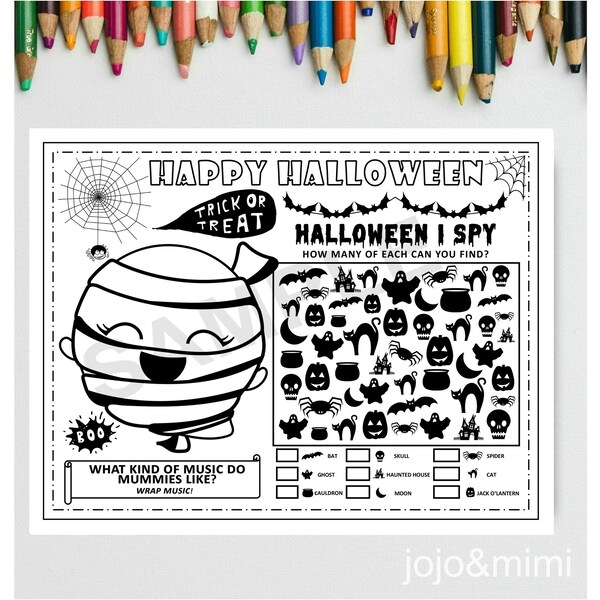 Halloween Placemat - Etsy