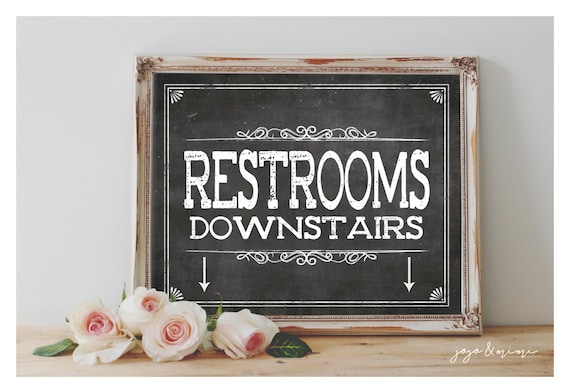 Downstairs Sign
