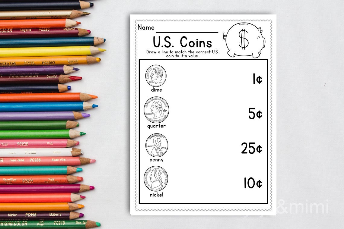 Money Intro to U.S Coins Printable Learning Resource Coin - Etsy