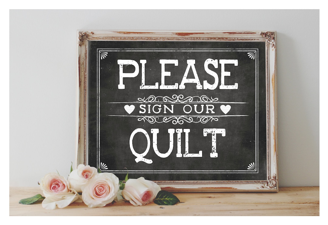 Instant 'please Sign Our Quilt' Printable Wedding Party OR Event ...