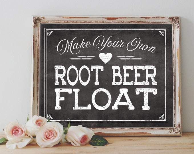 INSTANT 'make Your Own ROOT BEER Float' Printable - Etsy