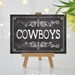 Instant 'COWBOYS' and 'COWGIRLS' Printable Sign Western Theme Rustic ...