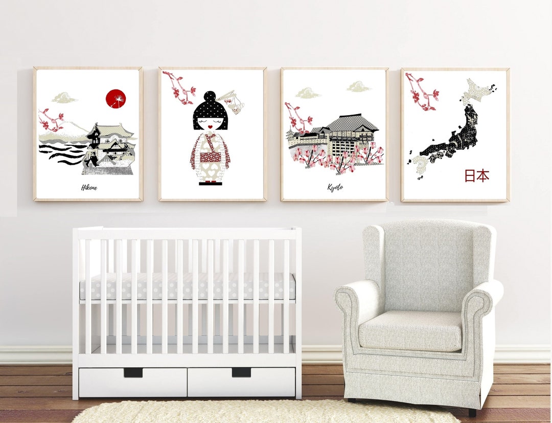42, Nursery Wall Art, Nursery Decor Girl,travel Theme Nursery,japan ...