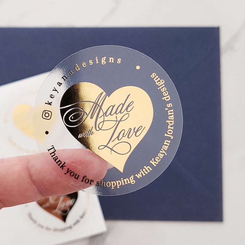 Gold Heart Stickers - Etsy