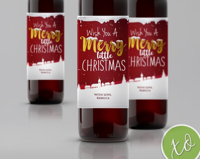 Fun Christmas Gift Wine Labels Christmas Wine Labels Holiday Wine ...