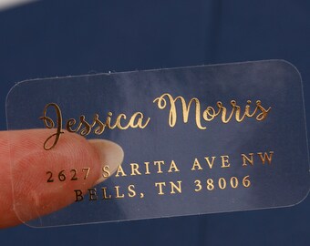 Gold Foil Return Labels | Etsy