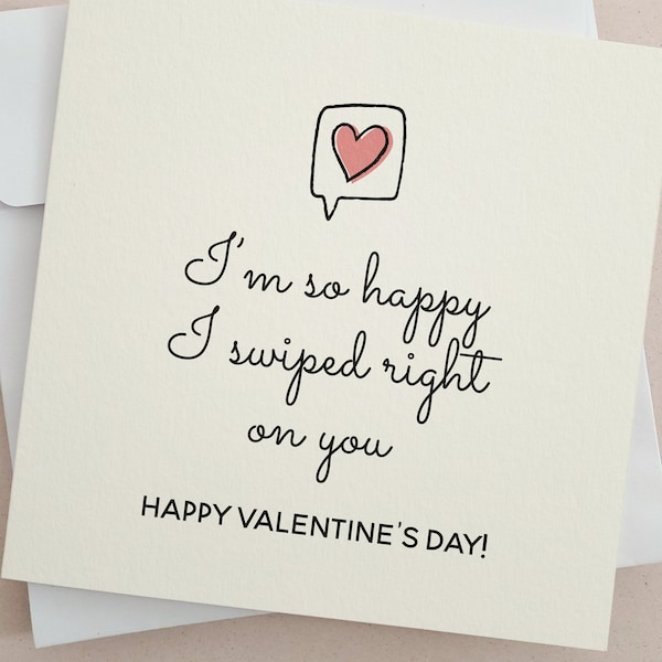 Swiped Right Card - Etsy