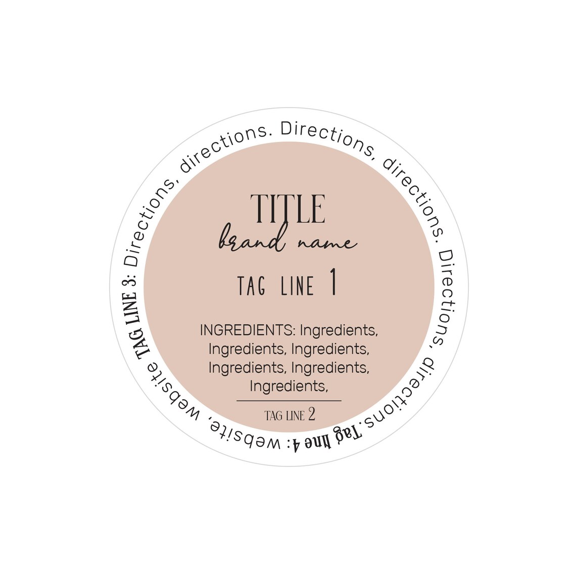 Cosmetic Logo Sticker Labels Ingredients Label Sticker Round - Etsy