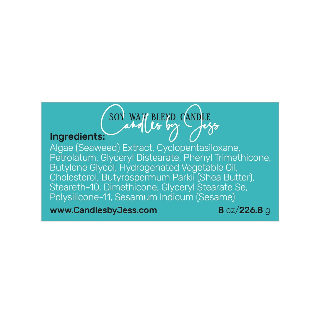 Custom Ingredient Label Stickers 2x1 Inches, Candle Stickers, Cosmetic ...