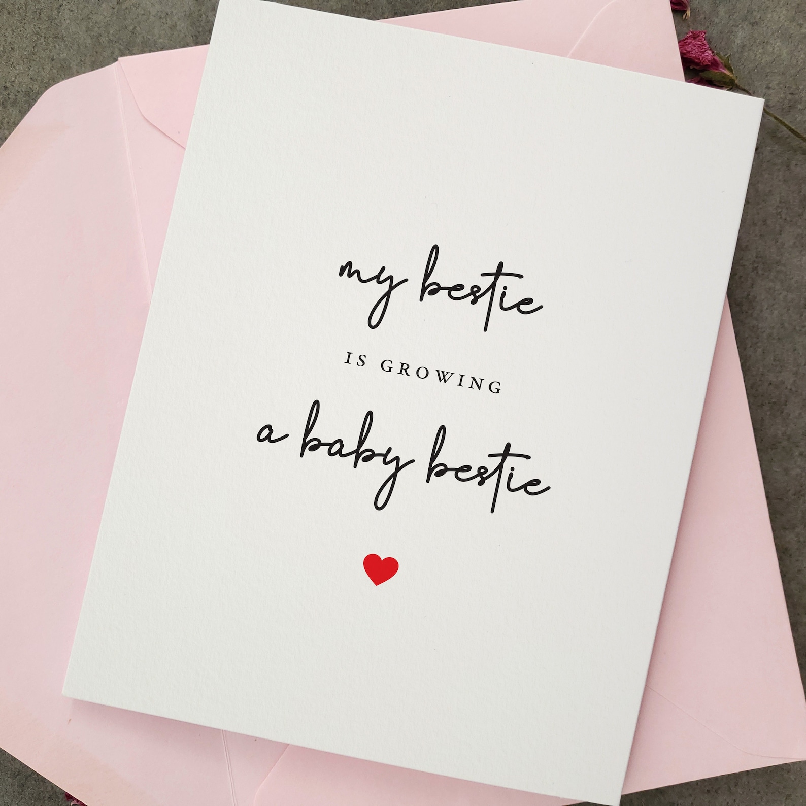 Bestie Pregnancy Card: Growing a Baby Bestie, Mummy-to-be - Etsy