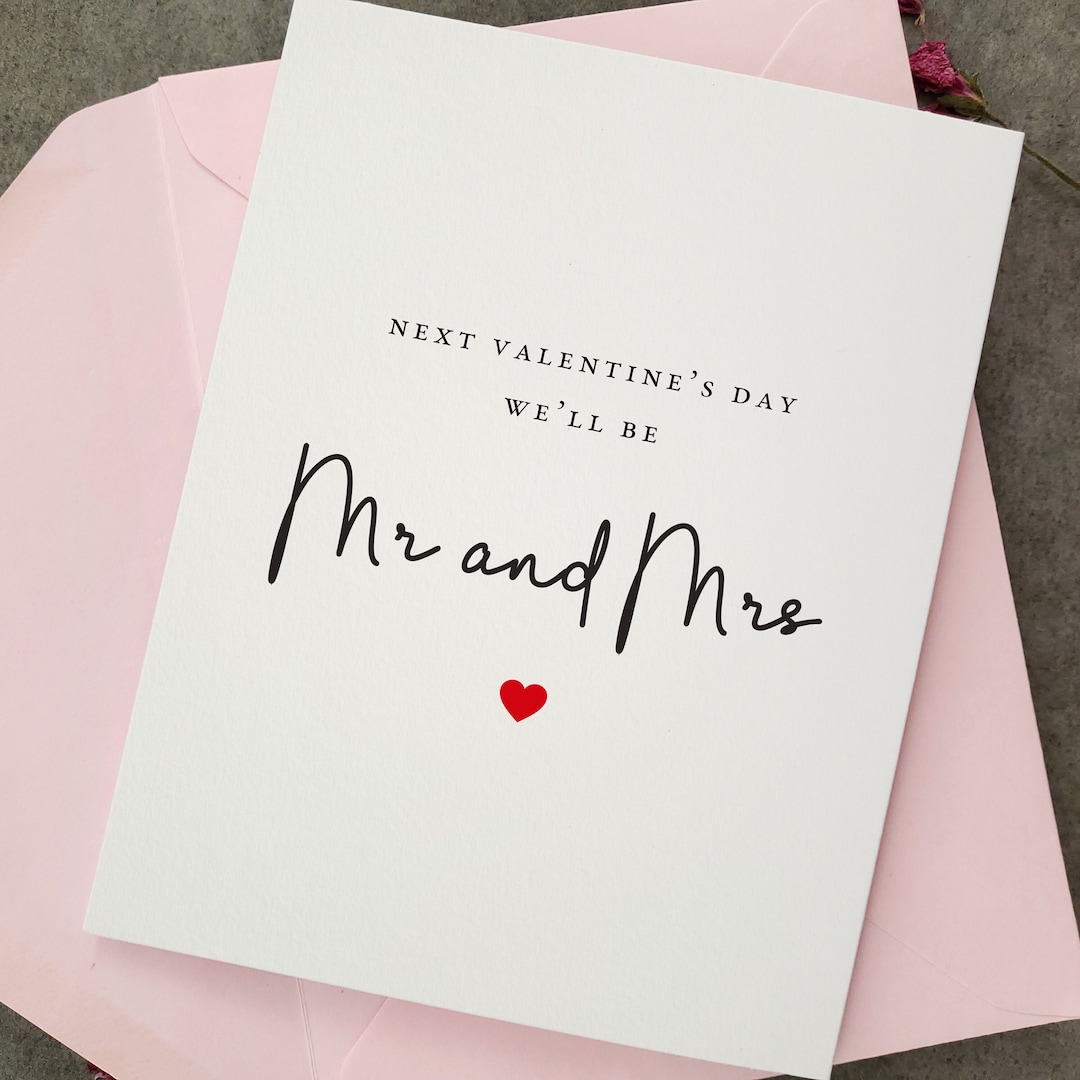 Valentines Day Card for Fiance, Future Mr and Mrs Valentines Day ...